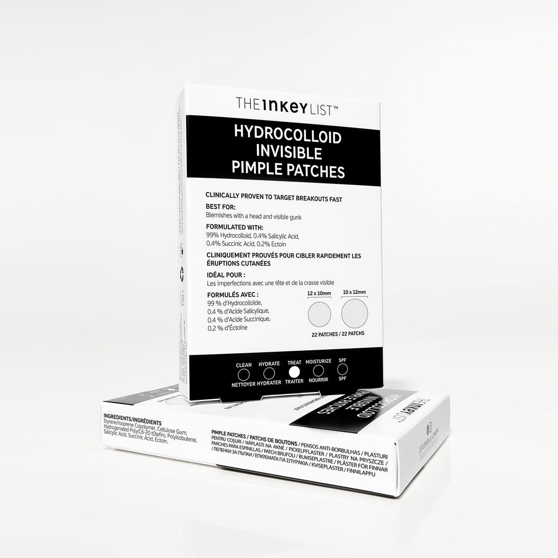 The INKEY List INKEY Hydrocolloid Invisible Pimple Patches 22 pcs ...